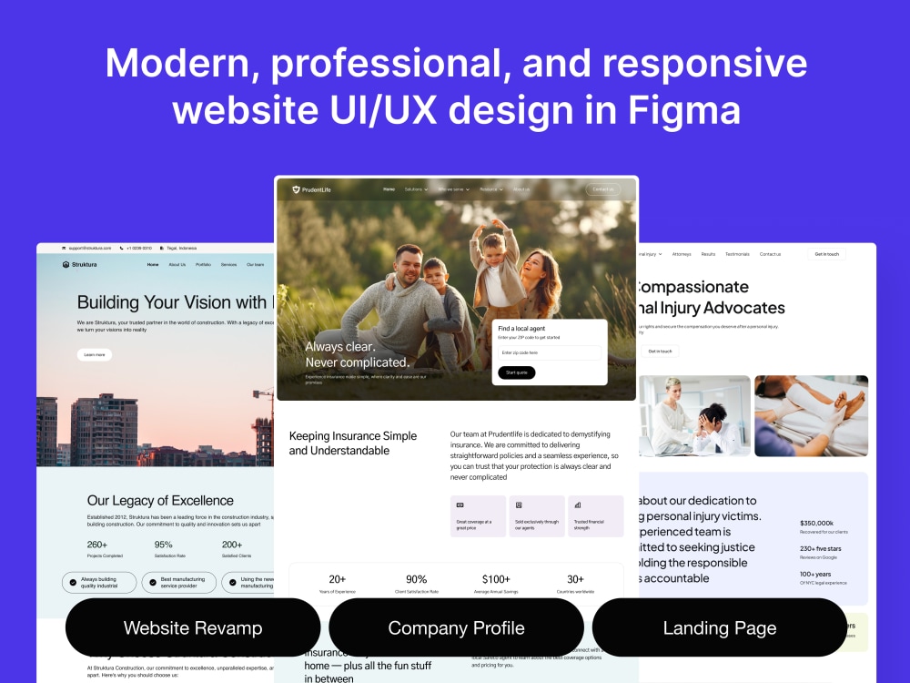 A modern, professional, and responsive website UI/UX design in Figma | Upwork