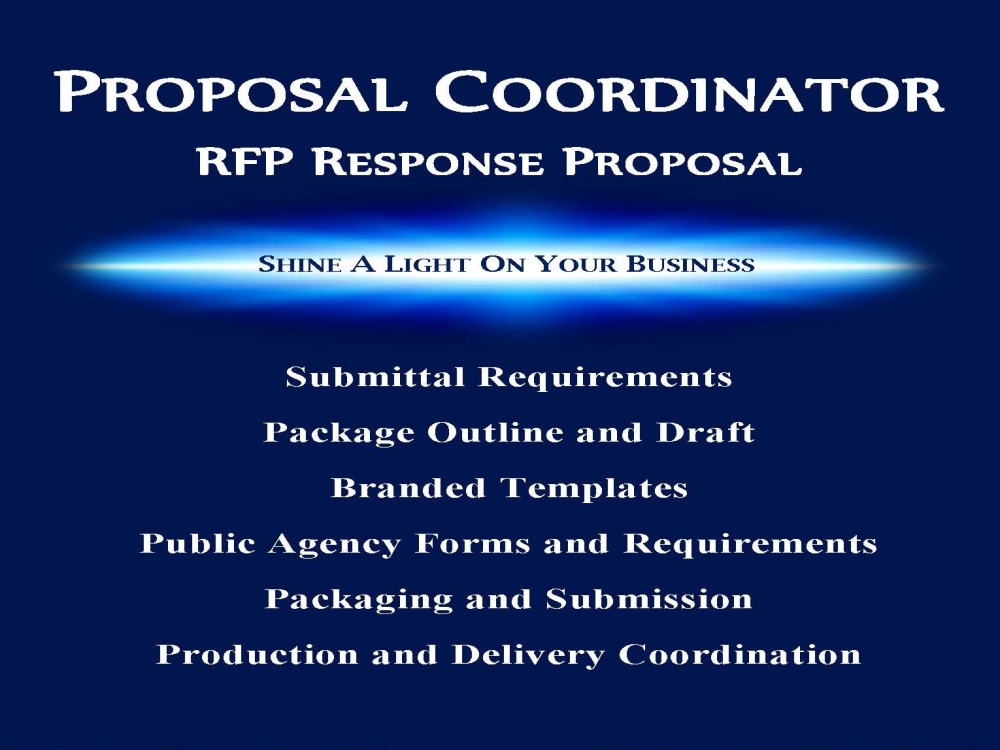 A responsive, comprehensive and visually informative proposal package ...