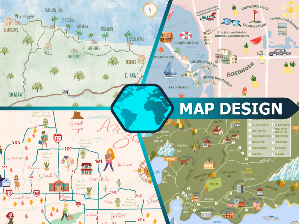 A custom made vector map, a site plan, or a floor plan in any style ...