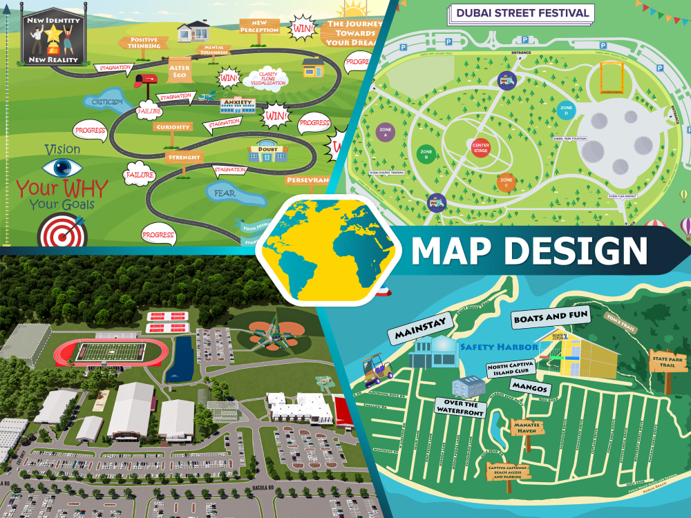 A custom made vector map, a site plan, or a floor plan in any style ...