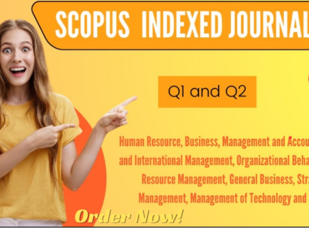 Publish your article to Q1, Q2, Q3 reputable scopus, sci journal | Upwork