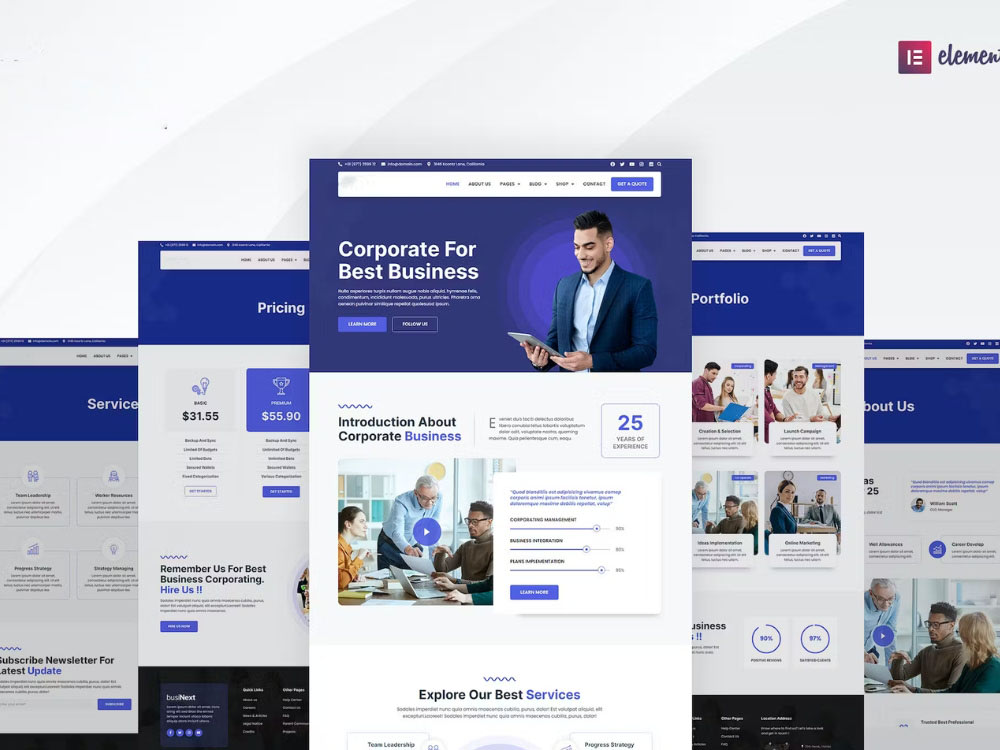 Do responsive wordpress website design with elementor | Upwork