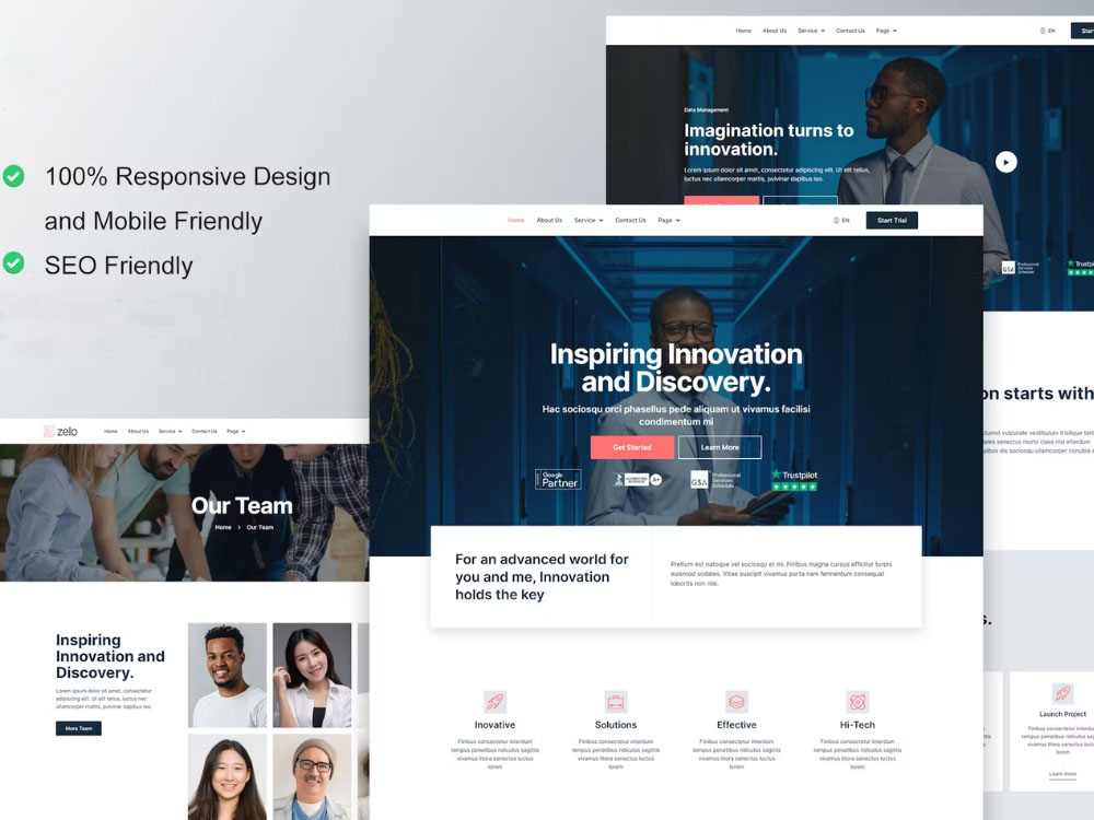 Do responsive wordpress website design with elementor | Upwork
