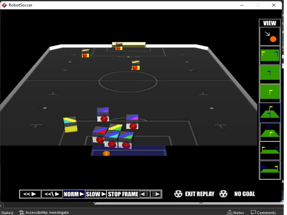 A robot-based soccer game | Upwork