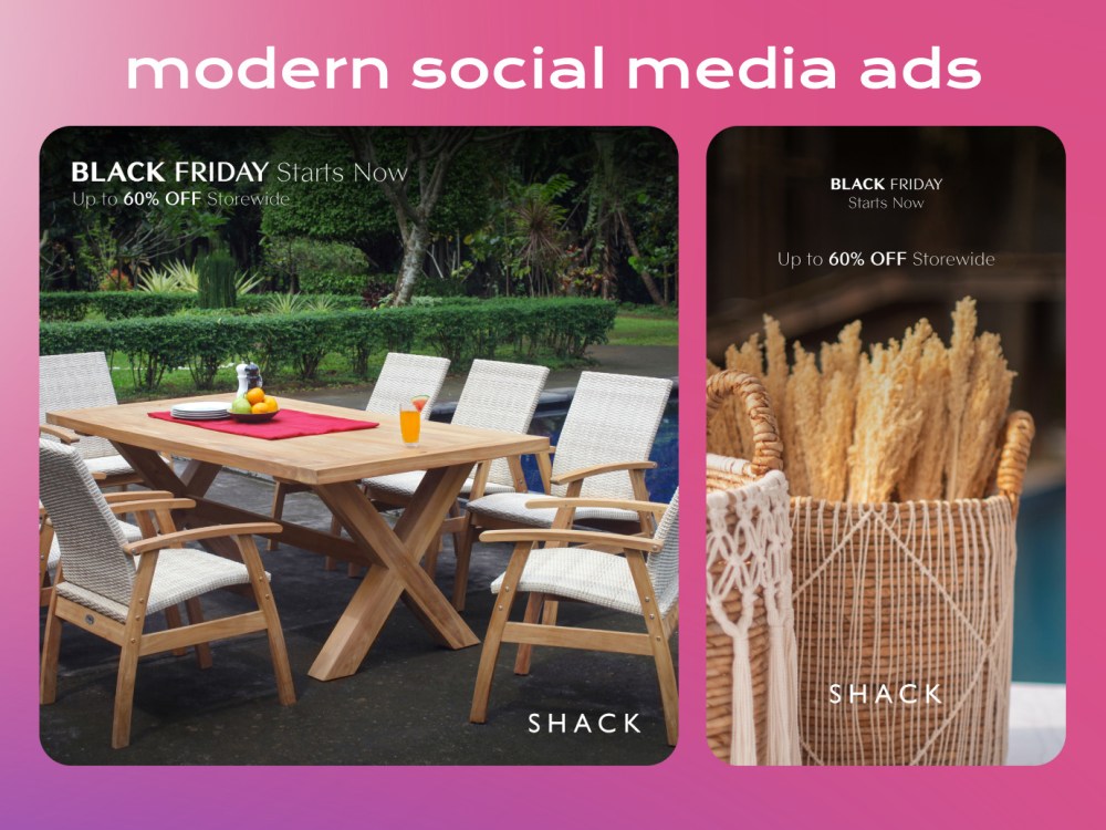 Modern Social Media Ads for your Brand | Ecomm Ads | Upwork