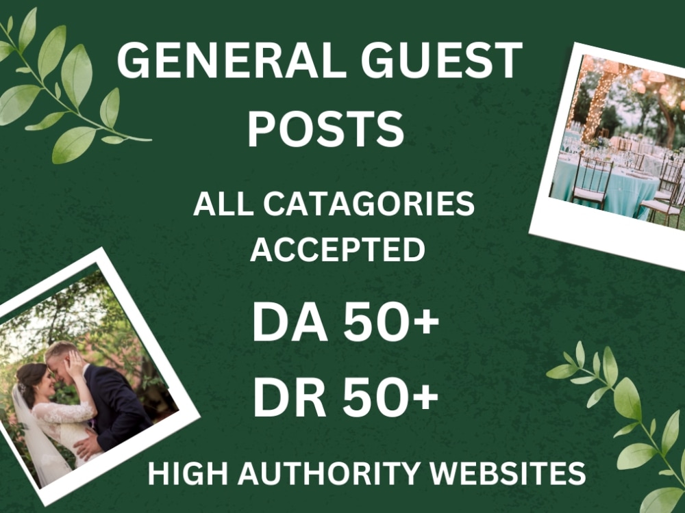 General guest post with general backlinks | Upwork