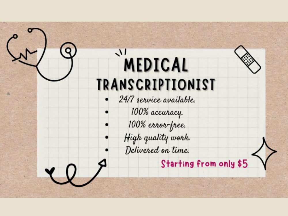 A professionally scribed medical transcript | Upwork