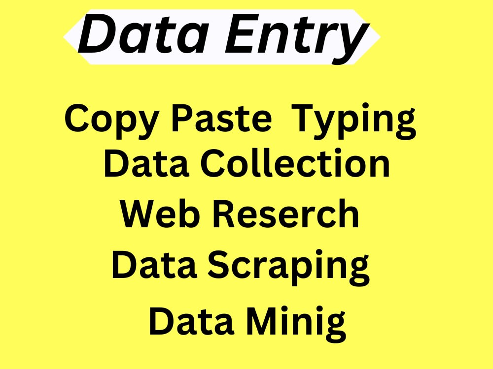 Data Entry, Copy and paste, Web research, Data Mining, and web scraping. | Upwork