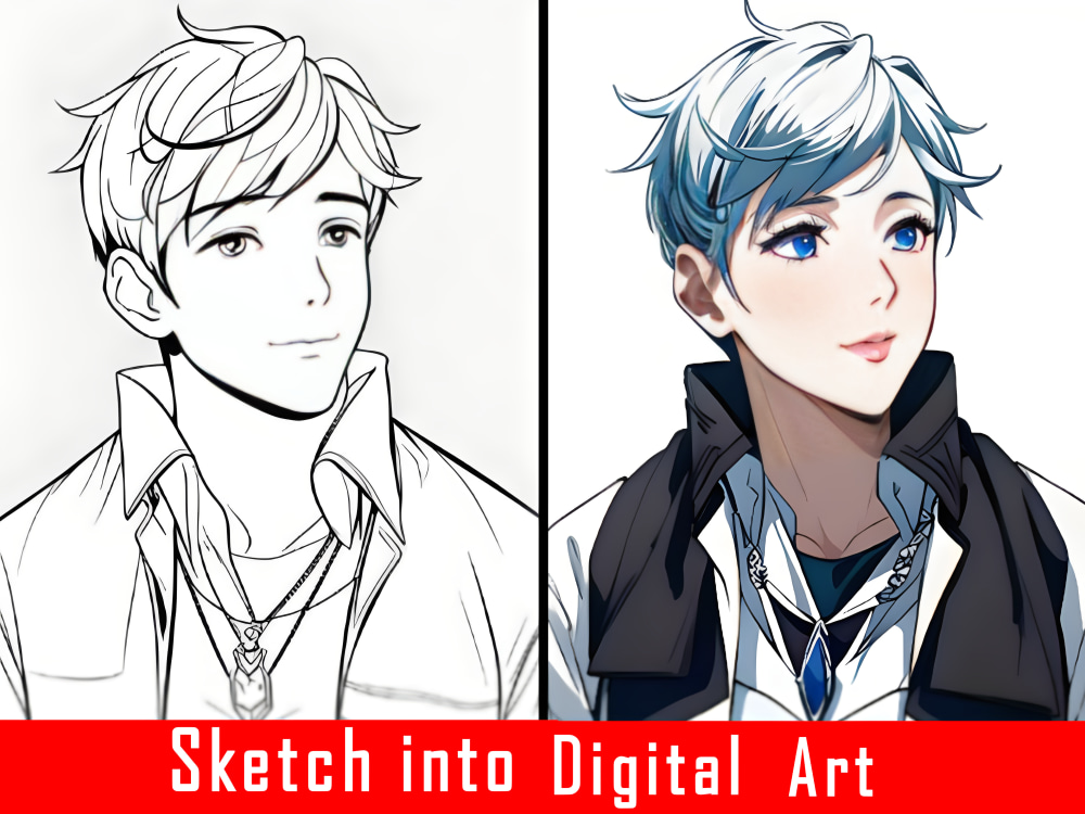 Vector illustration, digitize hand drawing, sketch to vector tracing ...