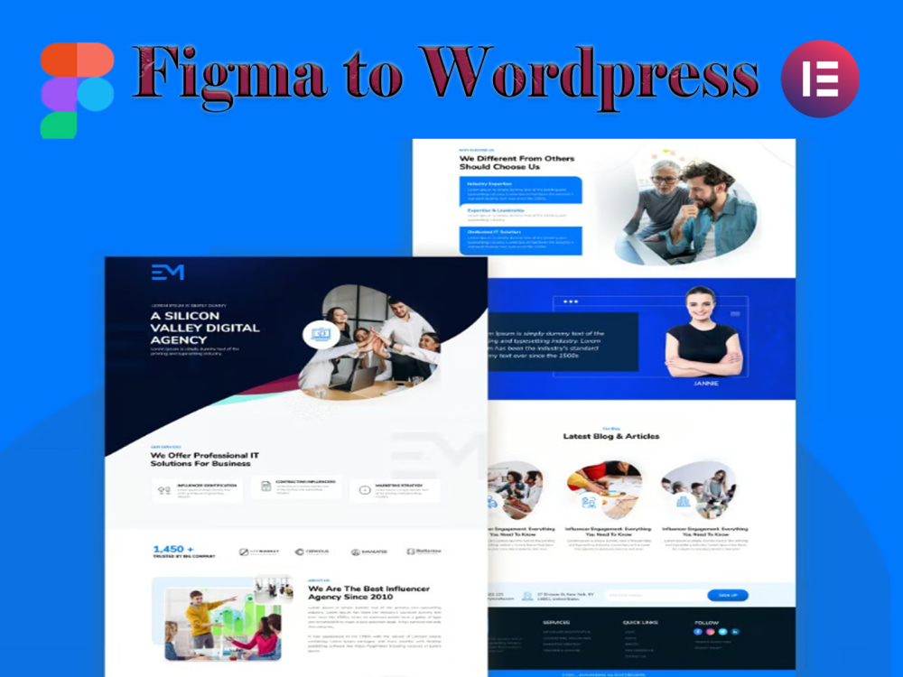 Figma to Wordpress website using elementor | Upwork