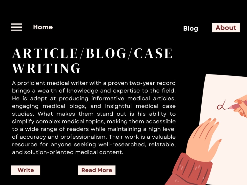 Medical articles, blogs and case studies | Upwork