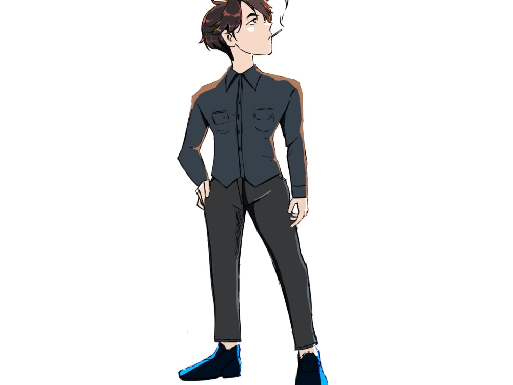 High-quality digital artwork and character design with all side poses ...