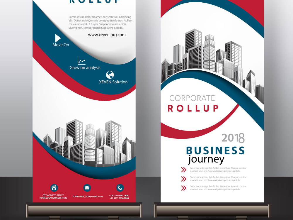 A unique Roll up banner design Roll up Stand | Upwork