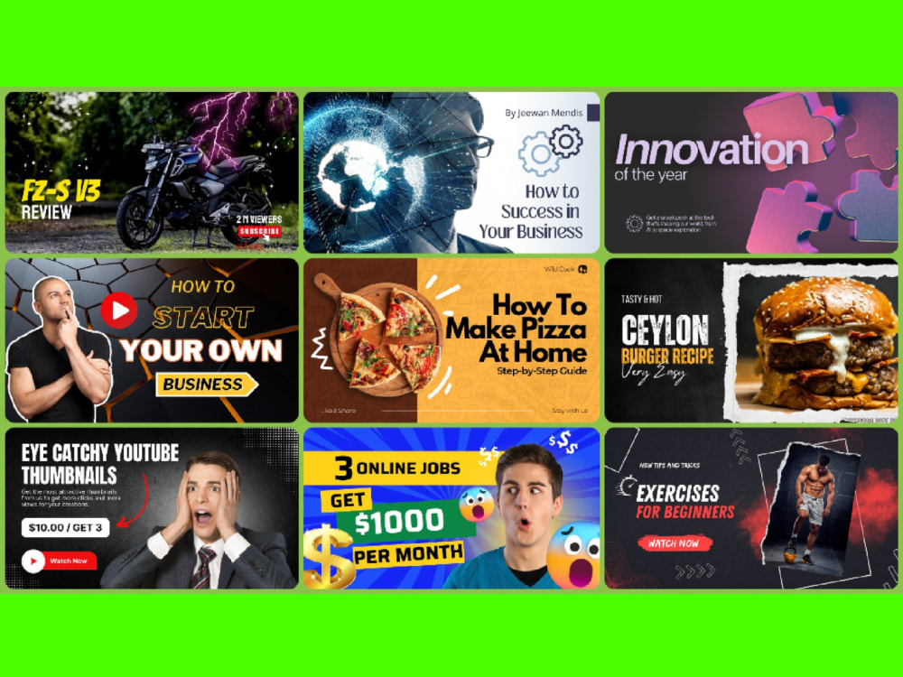 A eye-catching youtube video thumbnail | Upwork