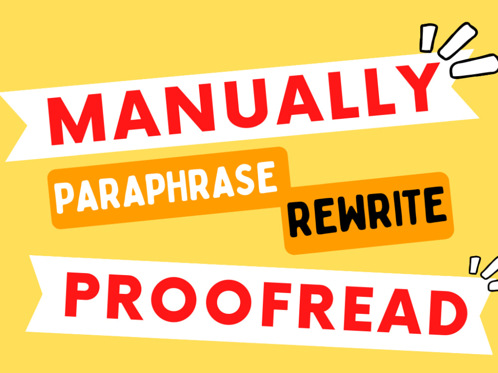 Manually rewrite proofread rephrase your documents to avoid plagiarism | Upwork