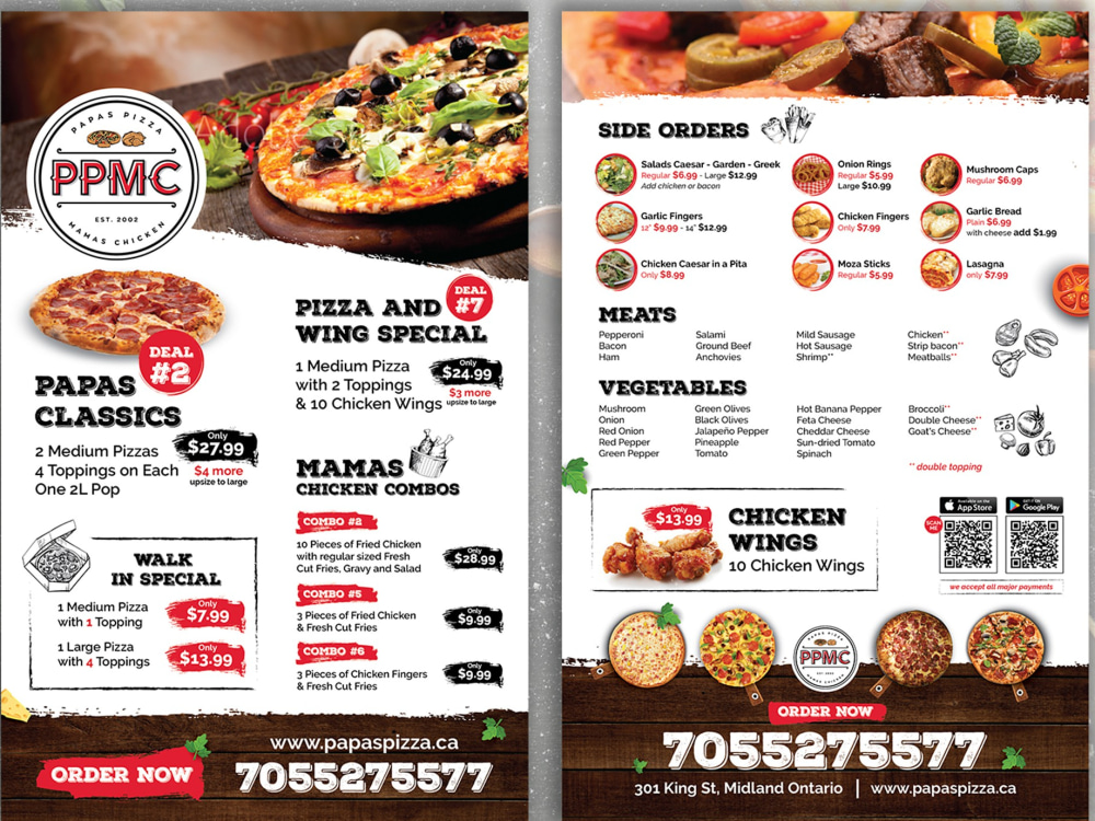 Stunning Food Menu with Price list Design for Restaurants, Bars and ...