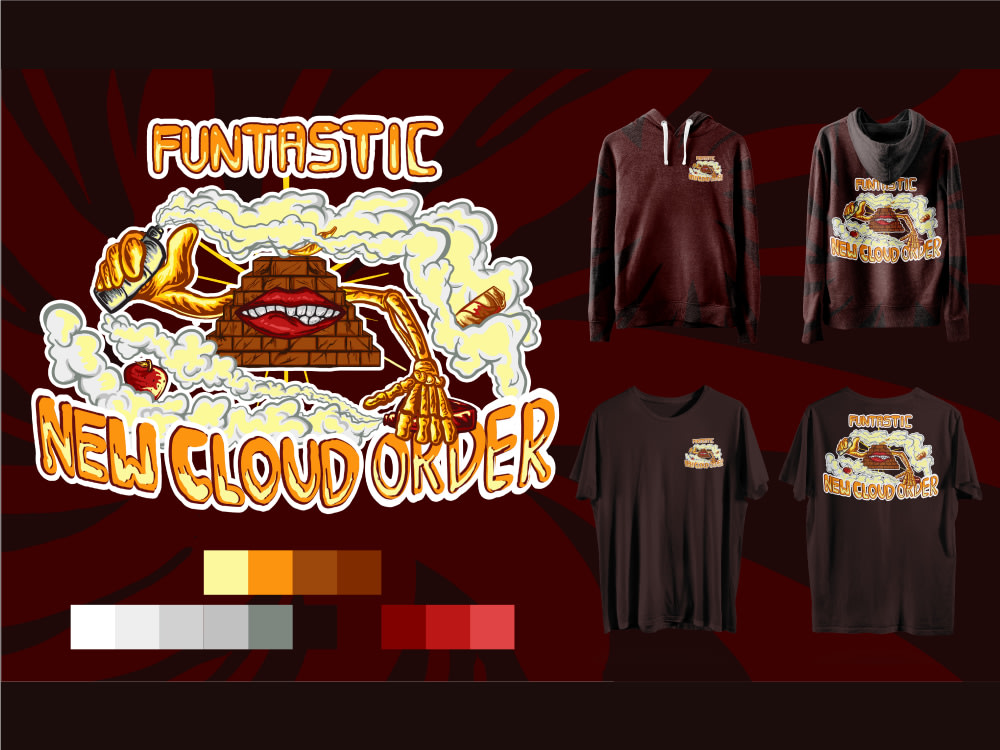 A vektor illustrations for merchandise with mockups | Upwork