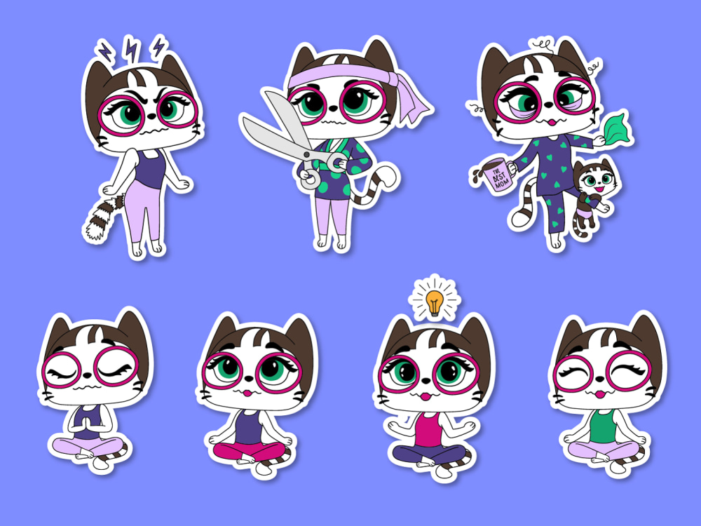 A high-quality sticker design with a cute character | Upwork