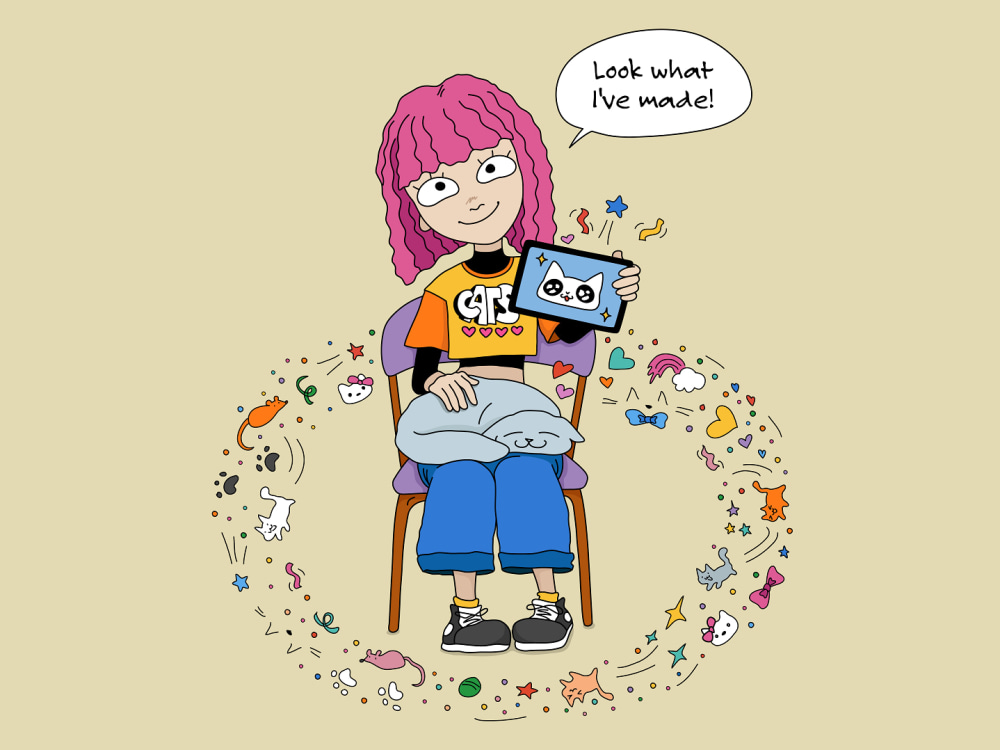 A high-quality sticker design with a cute character | Upwork