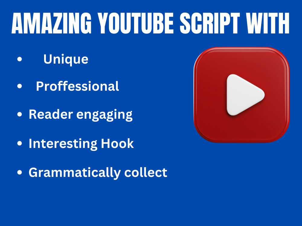 A perferct and unique Youtube script | Upwork