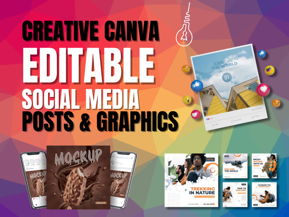 Creative Canva editable social media posts and graphics | Upwork