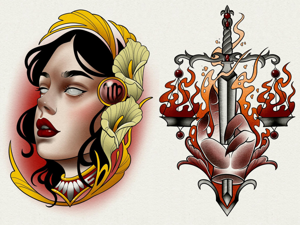 Professionally made Tattoo Design | Upwork