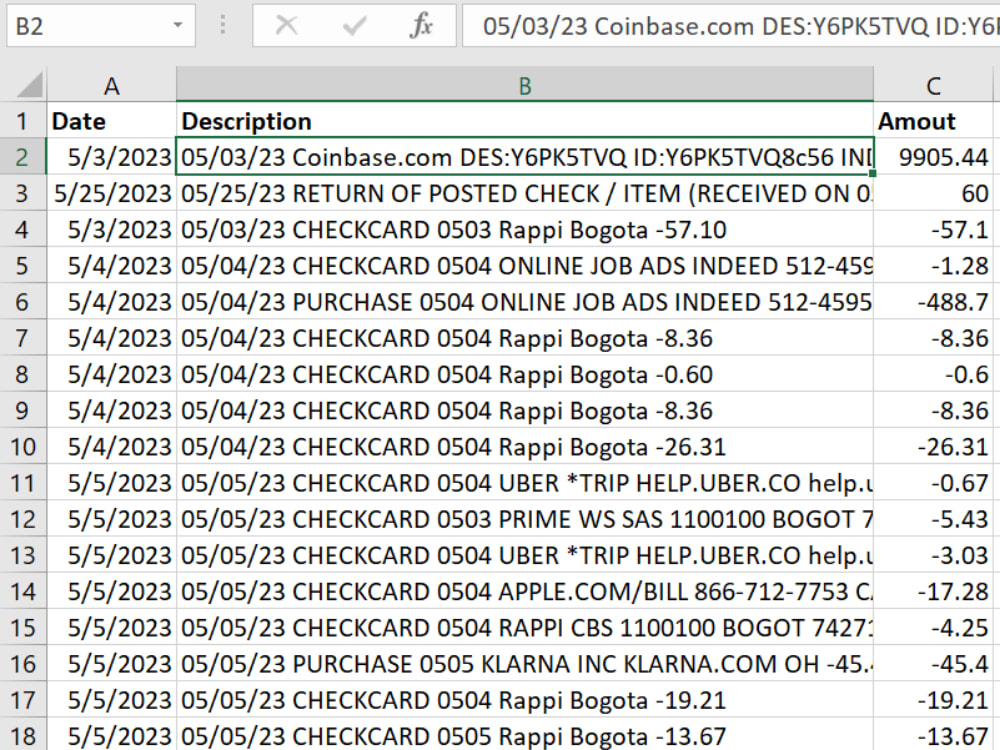 Seamless PDF to Excel/CSV conversion for insightful financial analysis | Upwork