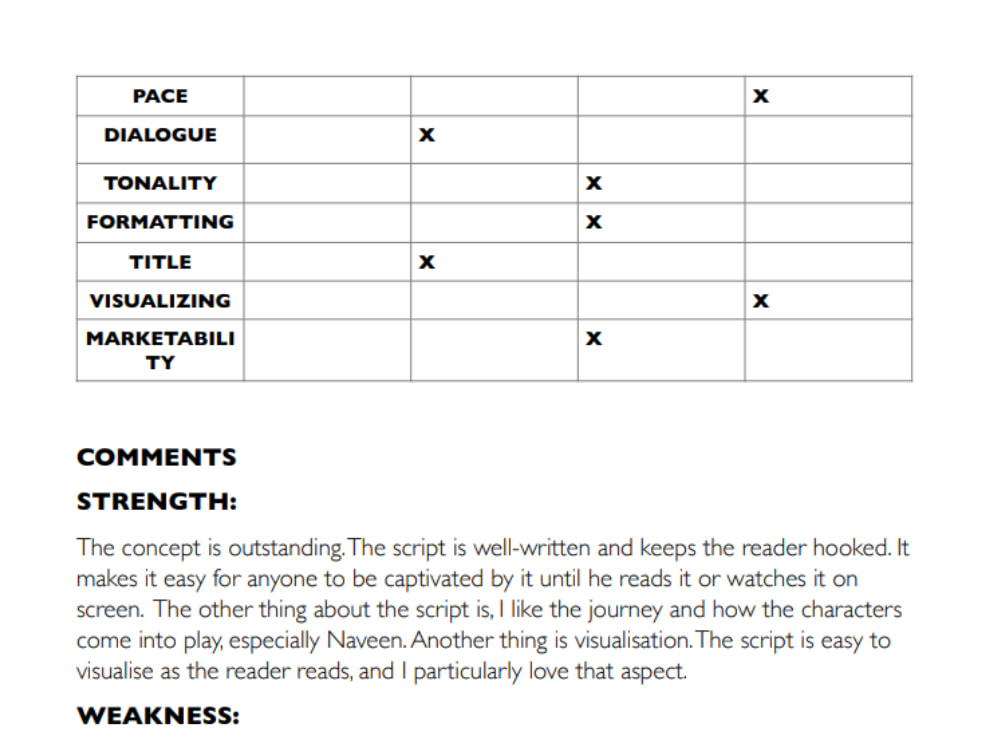 Script coverage, feedback on your script, manuscript, screenwriting ...