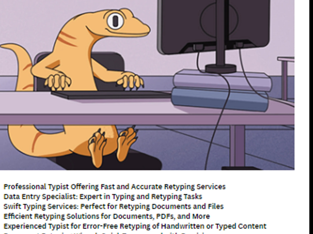 "Detail-Focused Typist for Quick and Flawless Typing Projects" | Upwork