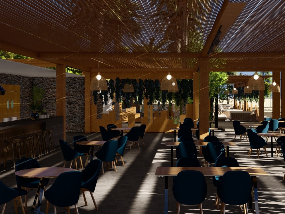 An original Design/ Rendering of your beach club | Upwork