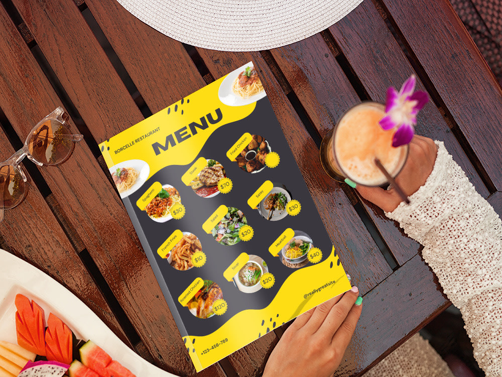 A unique menu card design for restaurant | Upwork