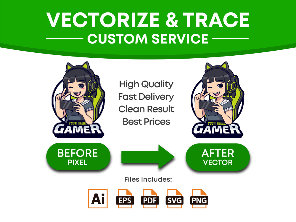 Custom Vectorize service, Image To Vector, Recreate Logo, Custom Logo ...