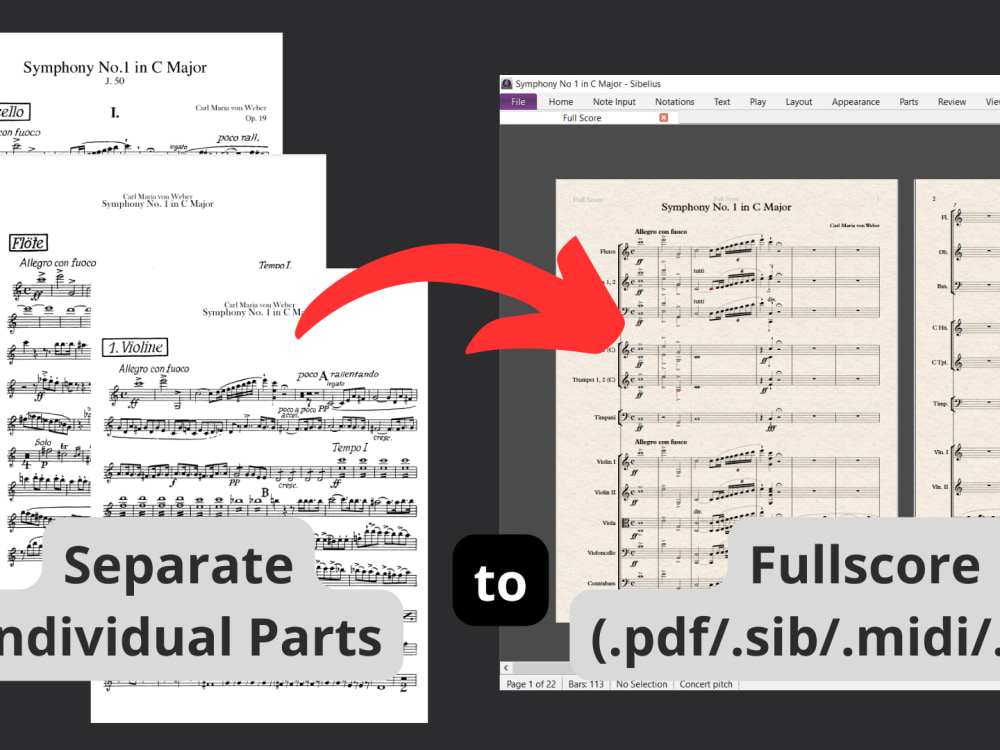 Sibelius or Musescore file of your sheet music | Upwork