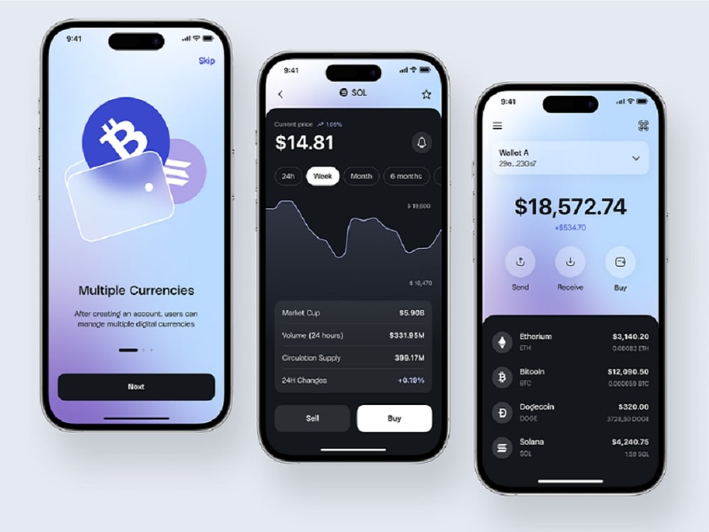 Develop crypto wallet app, blockchain wallet app, Online Bank, | Upwork