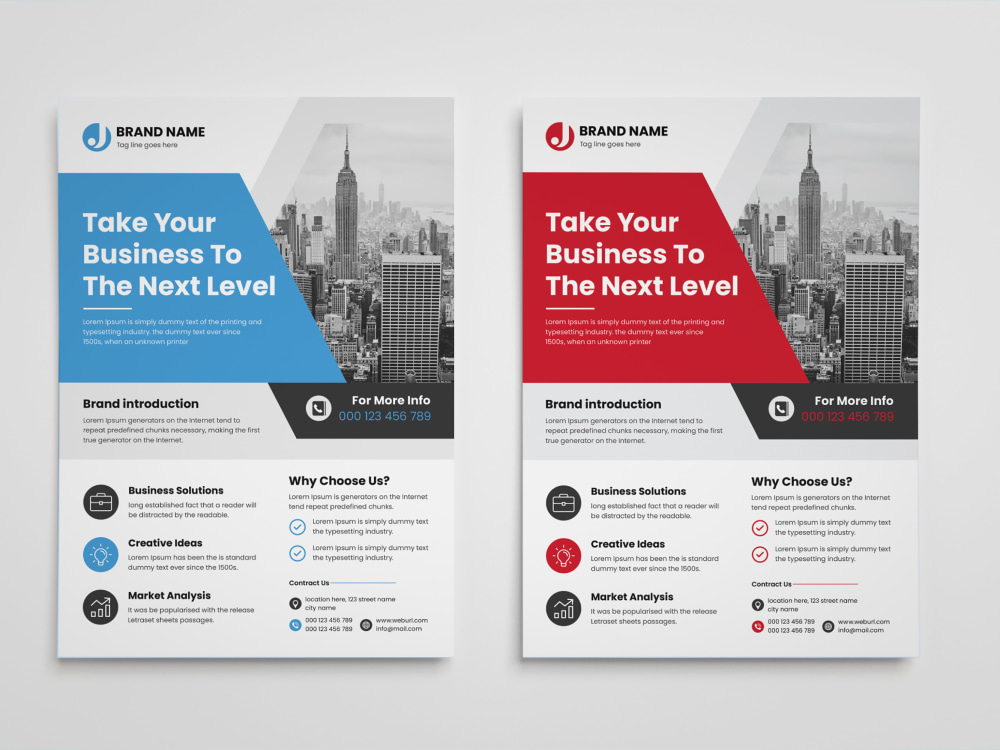 A Professional Corporate Business Flyer, Brochure, and Leaflet | Upwork