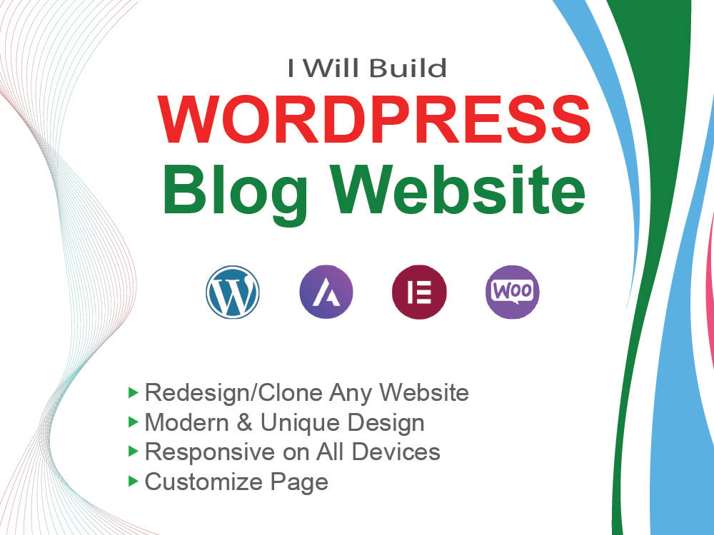 Your WordPress blog website design redesign using Elementor Pro & Astra ...