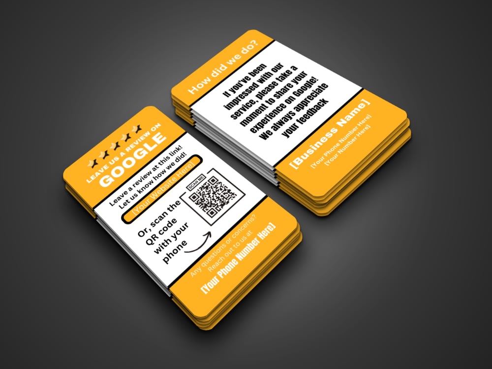 Design Google Review Card Increase Your Reviews on GMB | Upwork