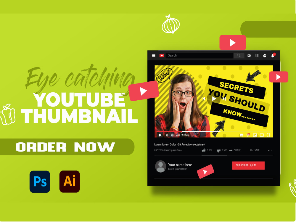 A eye catchy youtube thumbnail | Upwork
