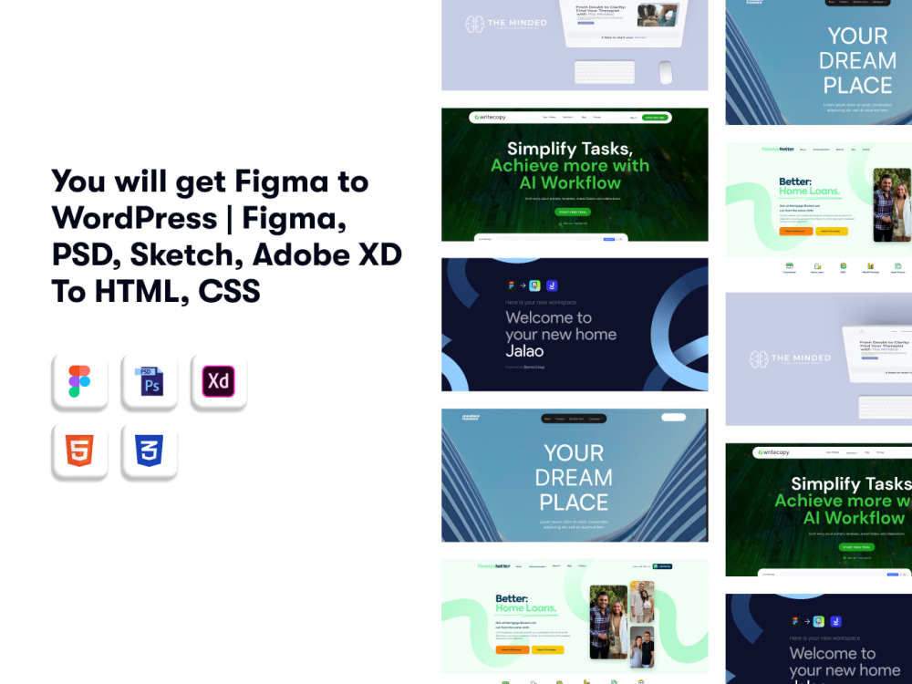 Figma to WordPress | Figma, PSD, Adobe XD To HTML, CSS | Upwork
