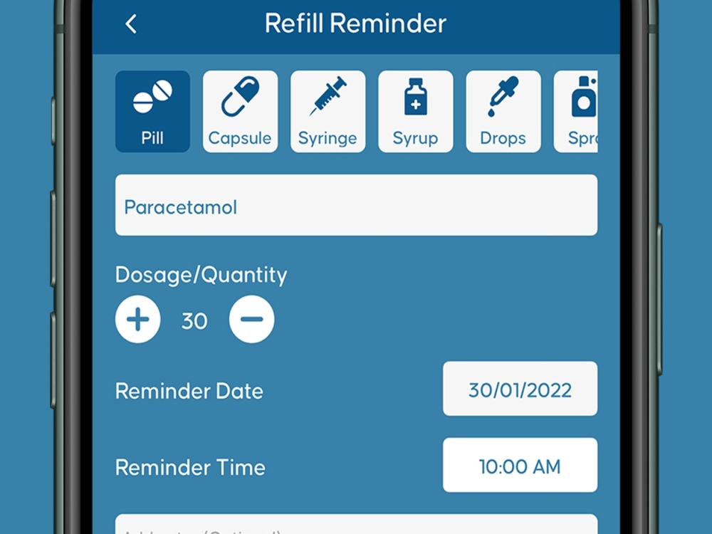 DEVLOPED A UI DESIGN OF PILL REMINDER IOS APP | Upwork