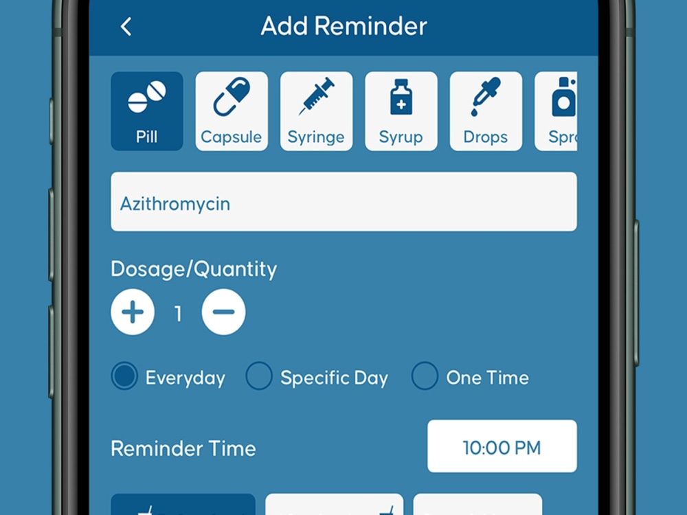 DEVLOPED A UI DESIGN OF PILL REMINDER IOS APP | Upwork