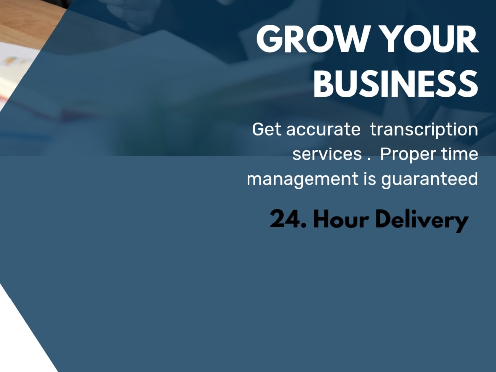 Accurate data input. Time management will also be put into ...
