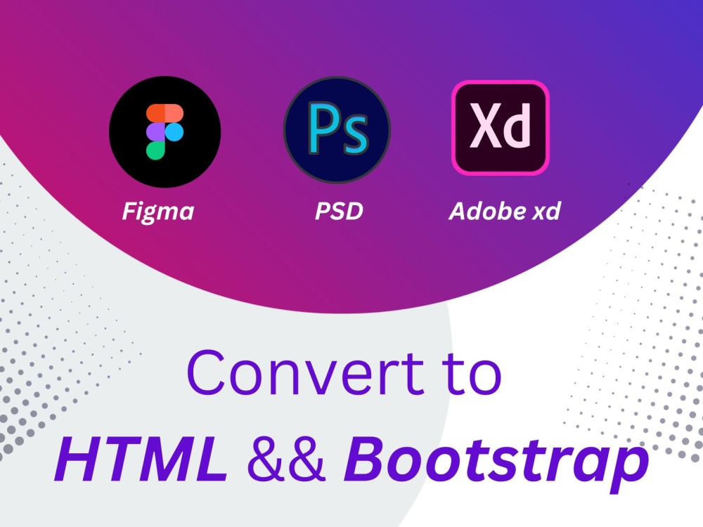 Figma/PSD/XD design converted to a responsive website using Bootstrap | Upwork