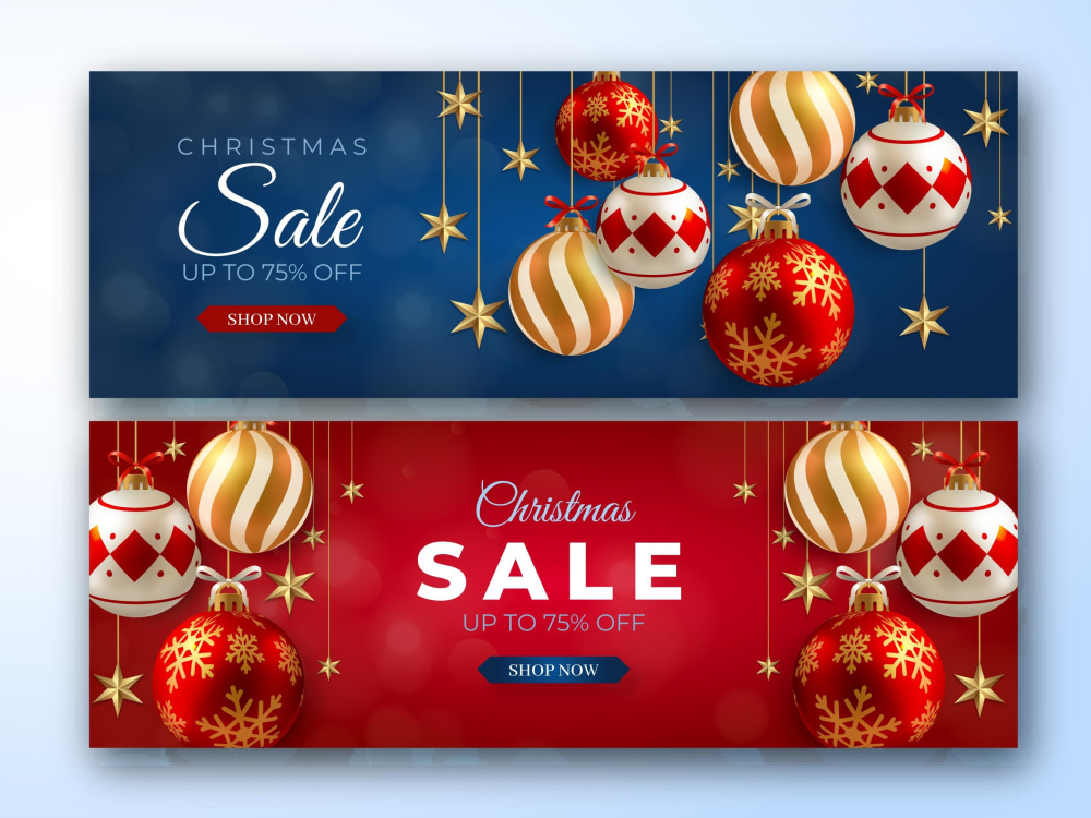 Christmas Website Banner Design | Upwork