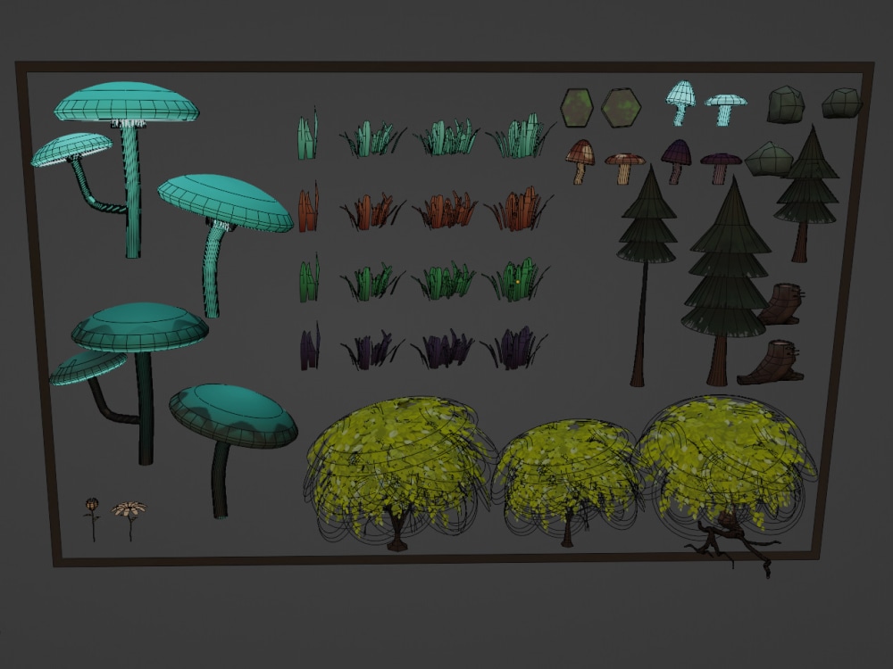 A stylised 3D asset pack, hand-painted for your game! | Upwork