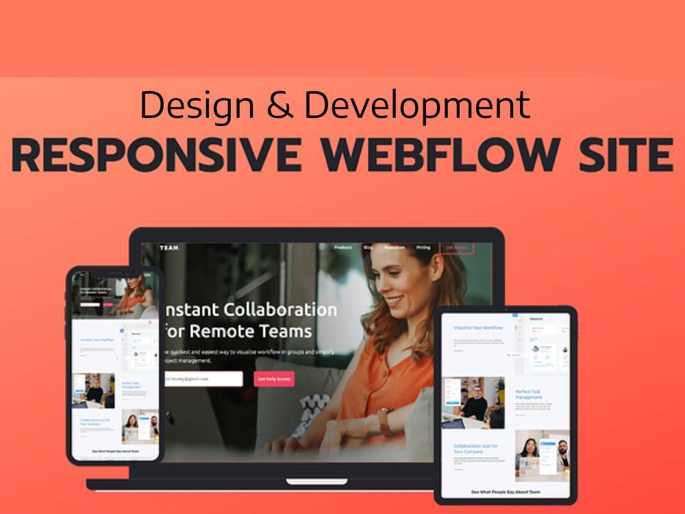 Responsive Webflow design, Webflow Development, Professional Website ...