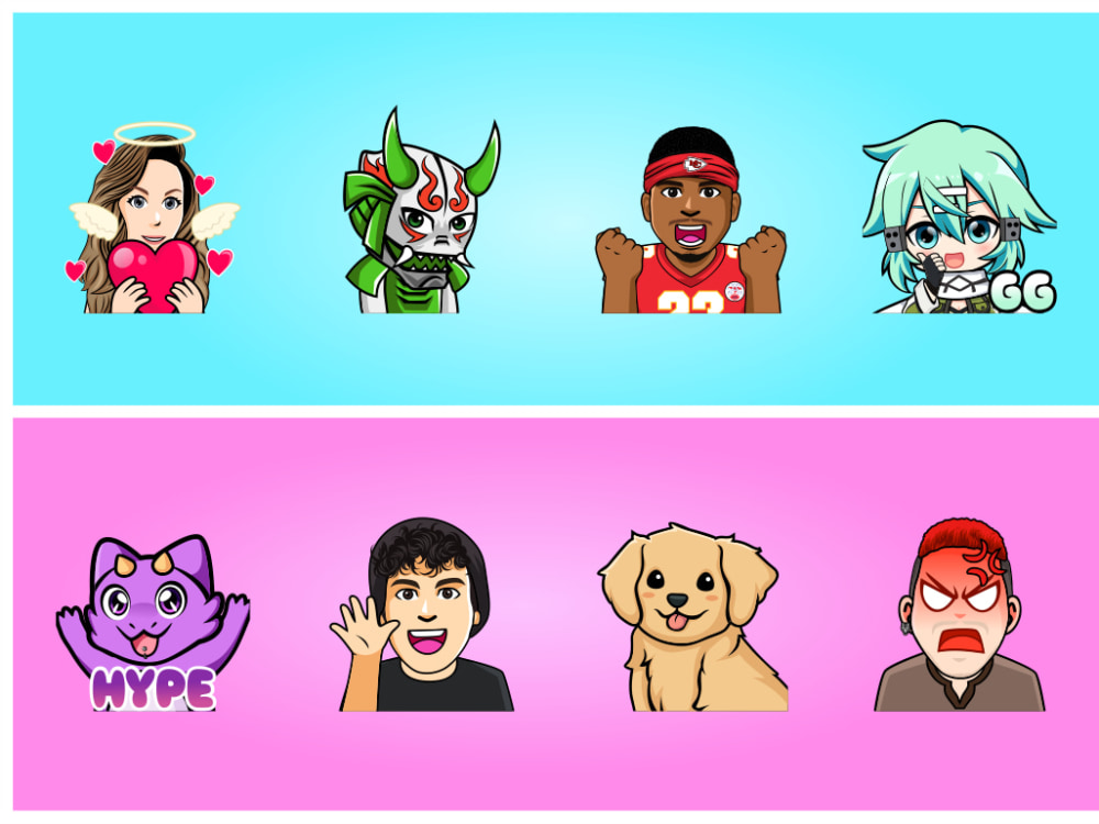 Custom animated twitch emotes and sub badges | Upwork