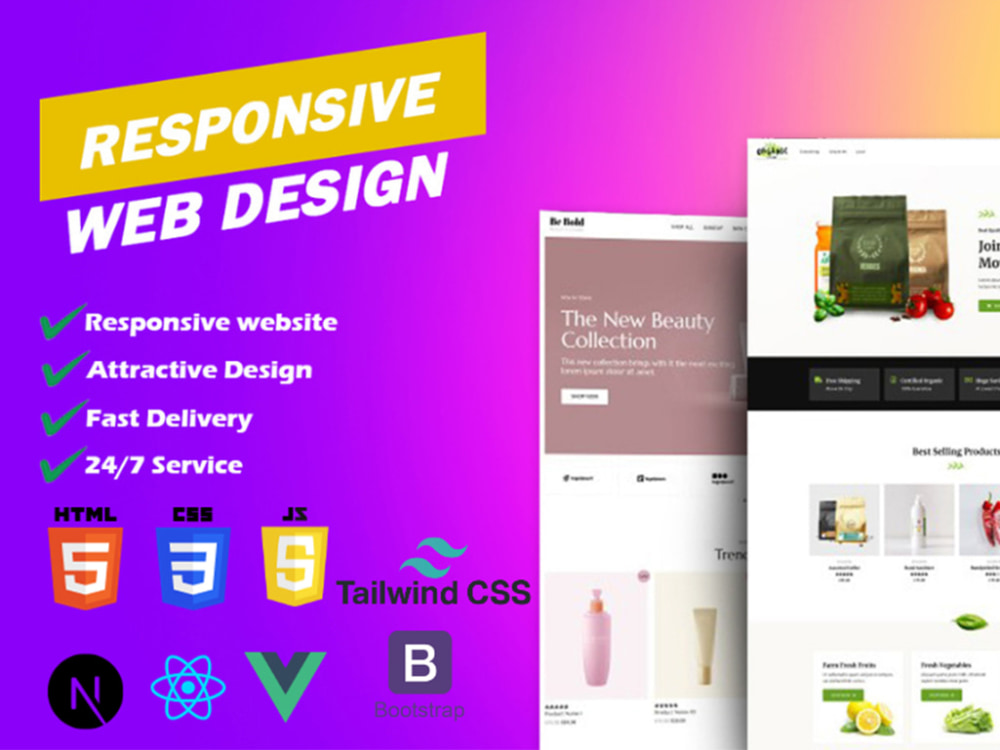 Javascript, Vue js, react js and next js developer for your custom web app | Upwork