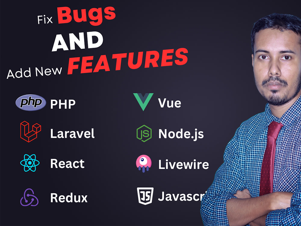 A Bug Free Website Fix Bugs Using Php Laravel Vue React And Javascript Upwork