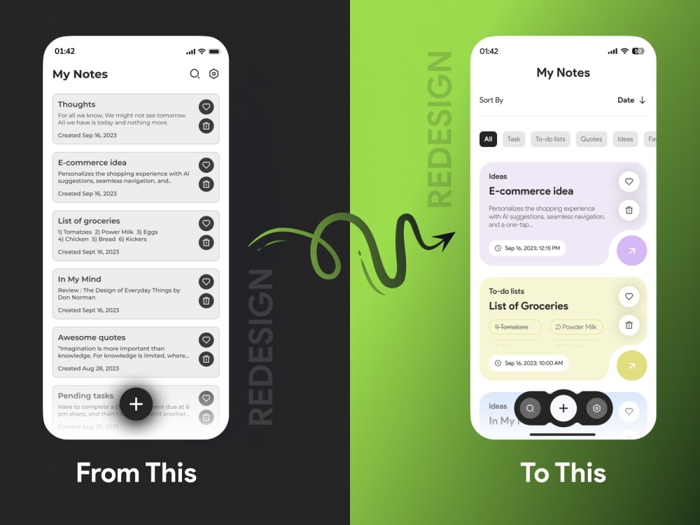 A redesign or revamp for your mobile app, UI Designer, Figma, App ...